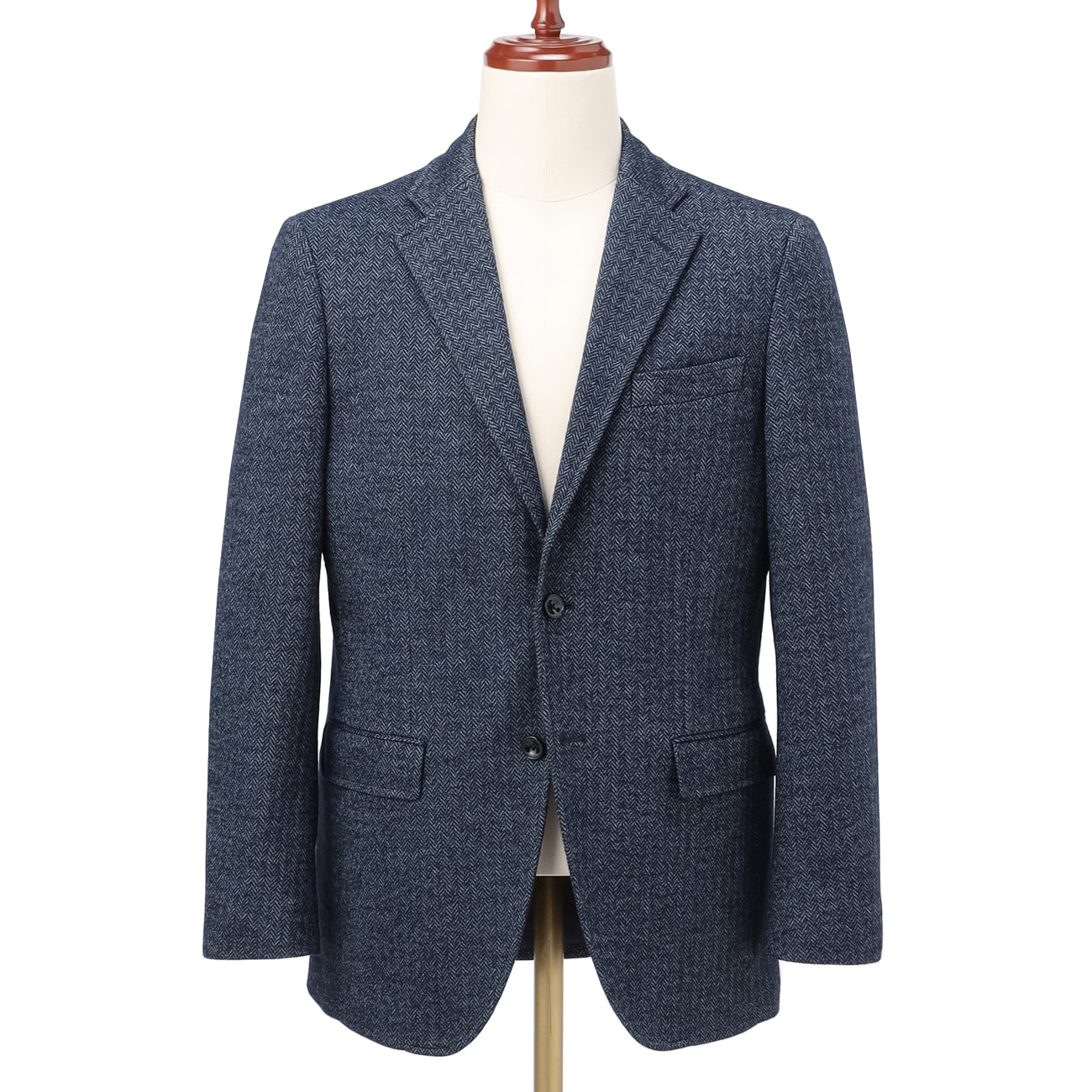 尾州ニットジャケット ブルーヘリンボーン LES MUES【AOKI公式通販】