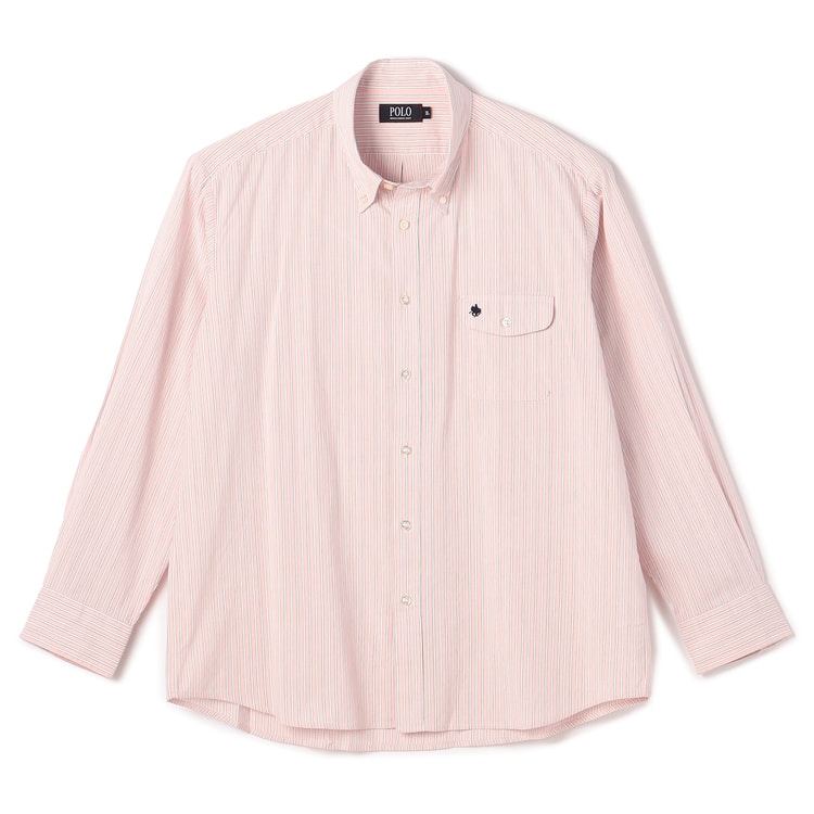 SizeMAX】POLO シアサッカーストライプシャツ【AOKI公式通販】 SizeMAX】POLO シアサッカーストライプシャツ【AOKI公式通販】