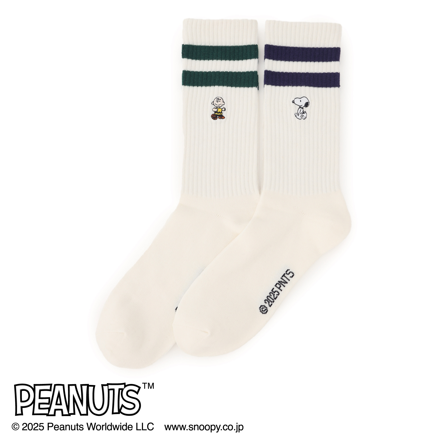 AOKI＆PEANUTSコラボ 25-27cm スヌーピーソックスM寸 2足組【AOKI公式通販】