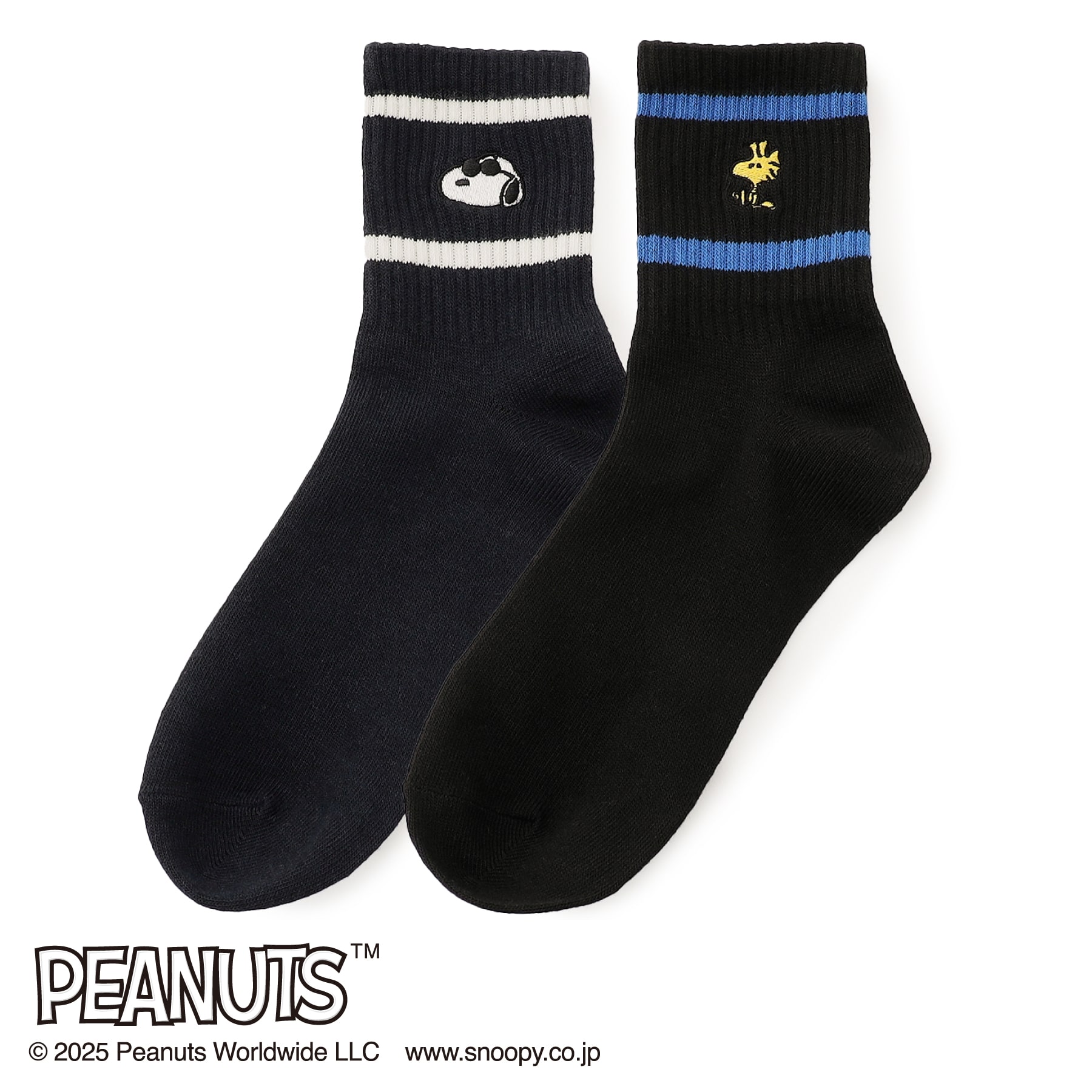 AOKI＆PEANUTSコラボ 23-25cm スヌーピーソックスS寸 2足組【AOKI公式通販】